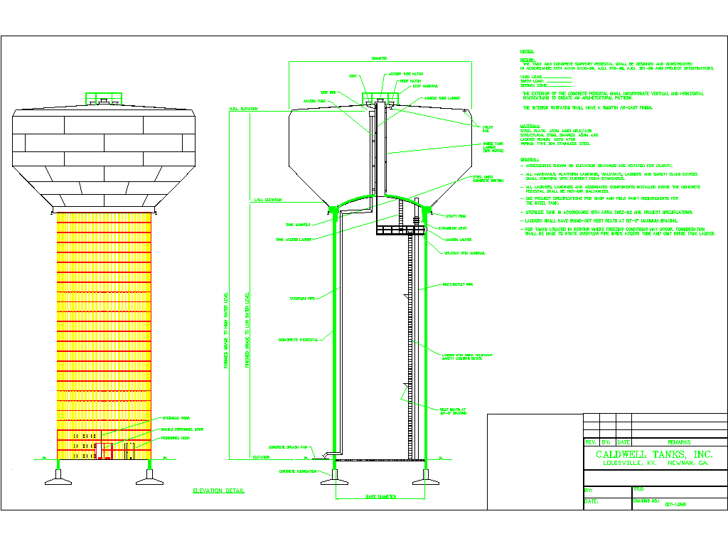 Composite Elevated Storage Tank