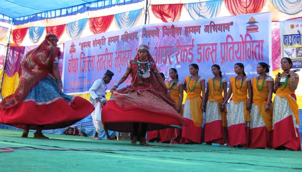 VOICE OF THARUS: Tharu woman plays mirdang for the first time