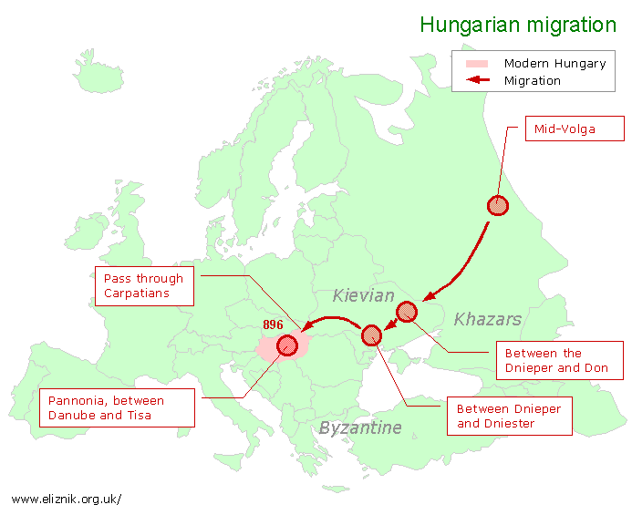 Migration Of Magyars Map