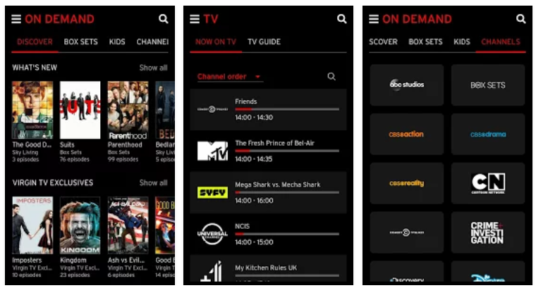 Virgin TV Go Mobile App - Youth Apps