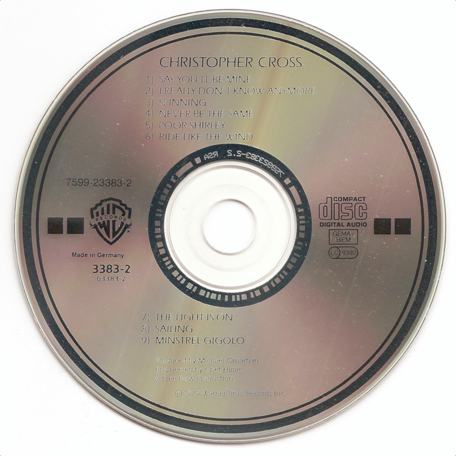 The First Pressing CD Collection: Christopher Cross - Christopher Cross