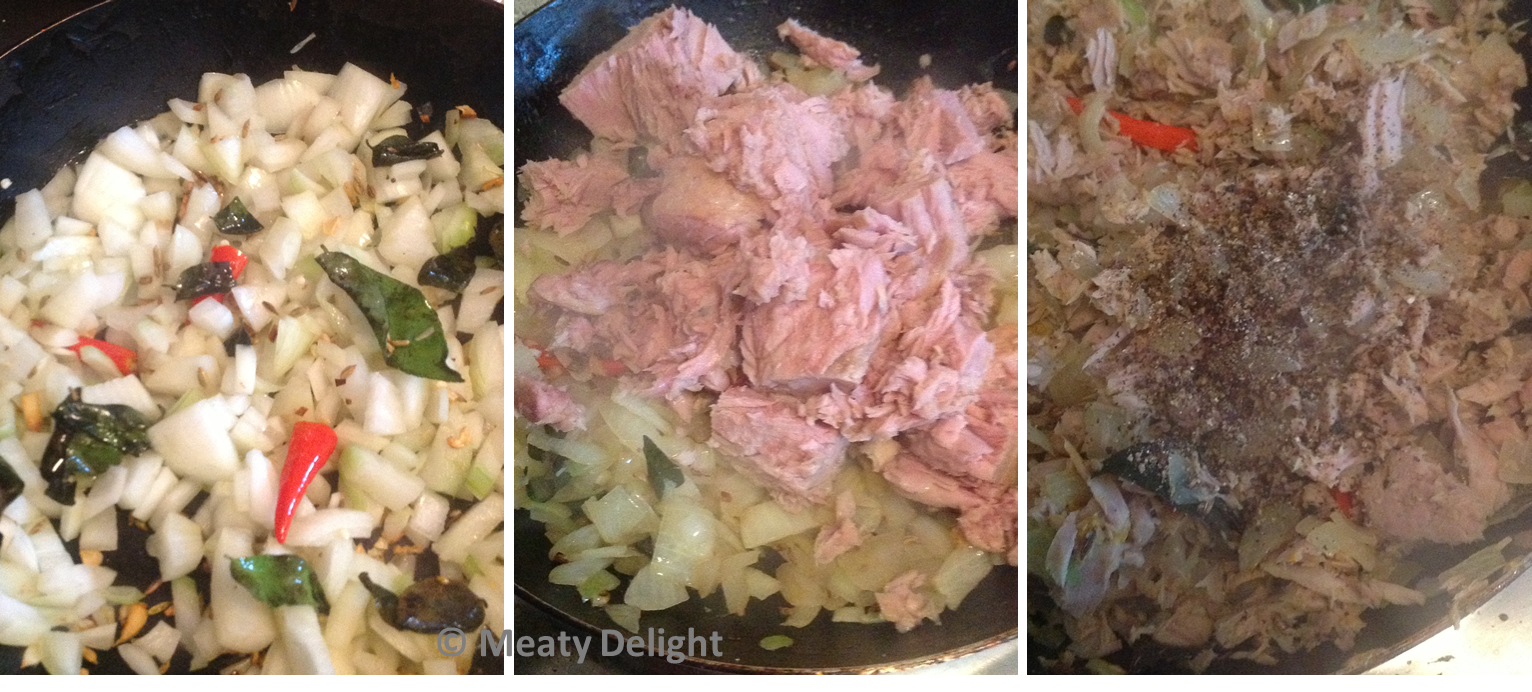 Meaty Delight ...Family recipes: Tuna fish fry (podimas)