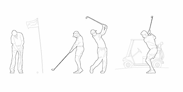 ARCHITECTURAL BLOCKS - custom cad blocks for autocad: Playing golf