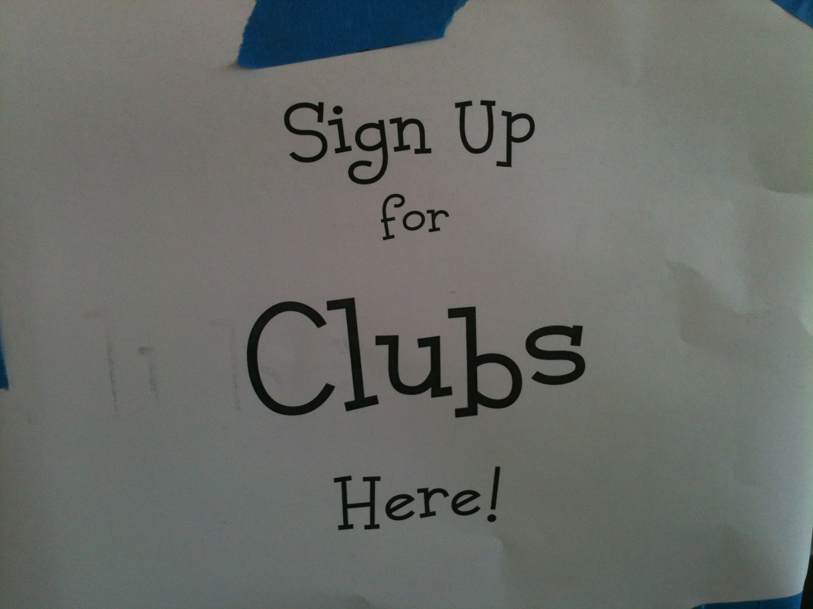 Club Sign Ups