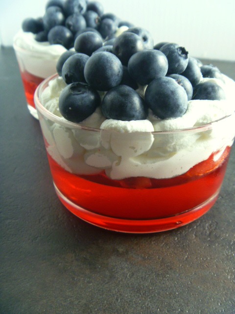 Slice of Southern: Red, White & Blue Fruit and Jello Cups