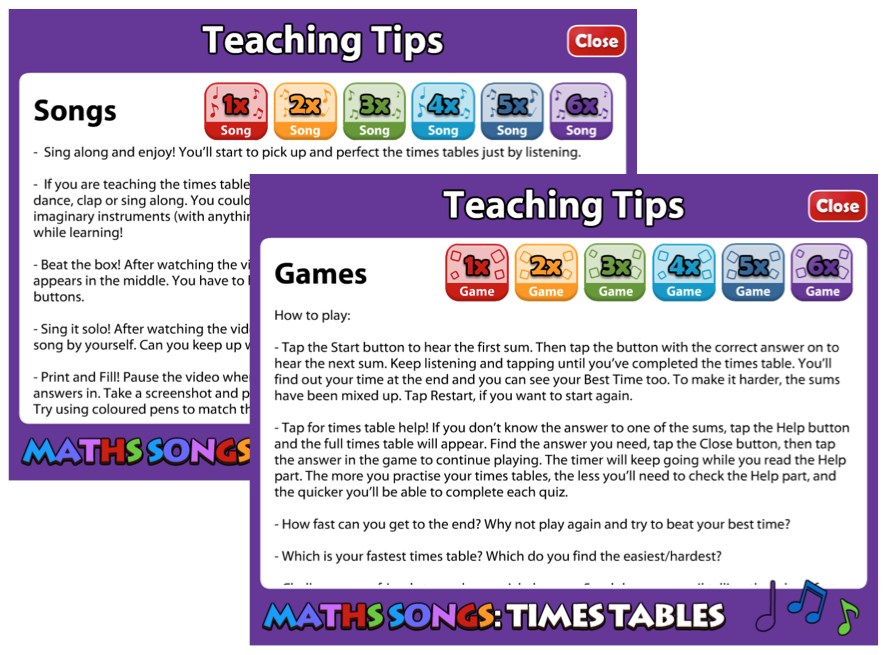 AppAbled: Math(s) Song: Times Tables 1x-6x HD