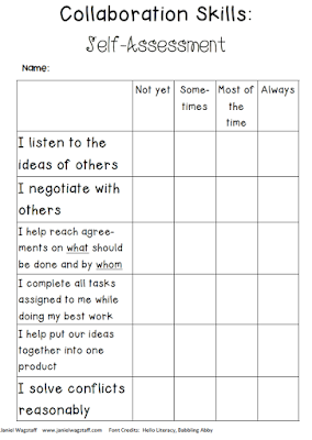 Collaboration: Self-Reflection Plus Two Skills Assessment Rubrics ...