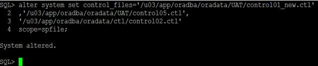 Control Files Multiplexing