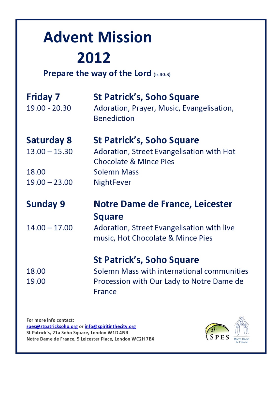 Hope in the Heart of Soho: It's that time again - Advent Mission ...