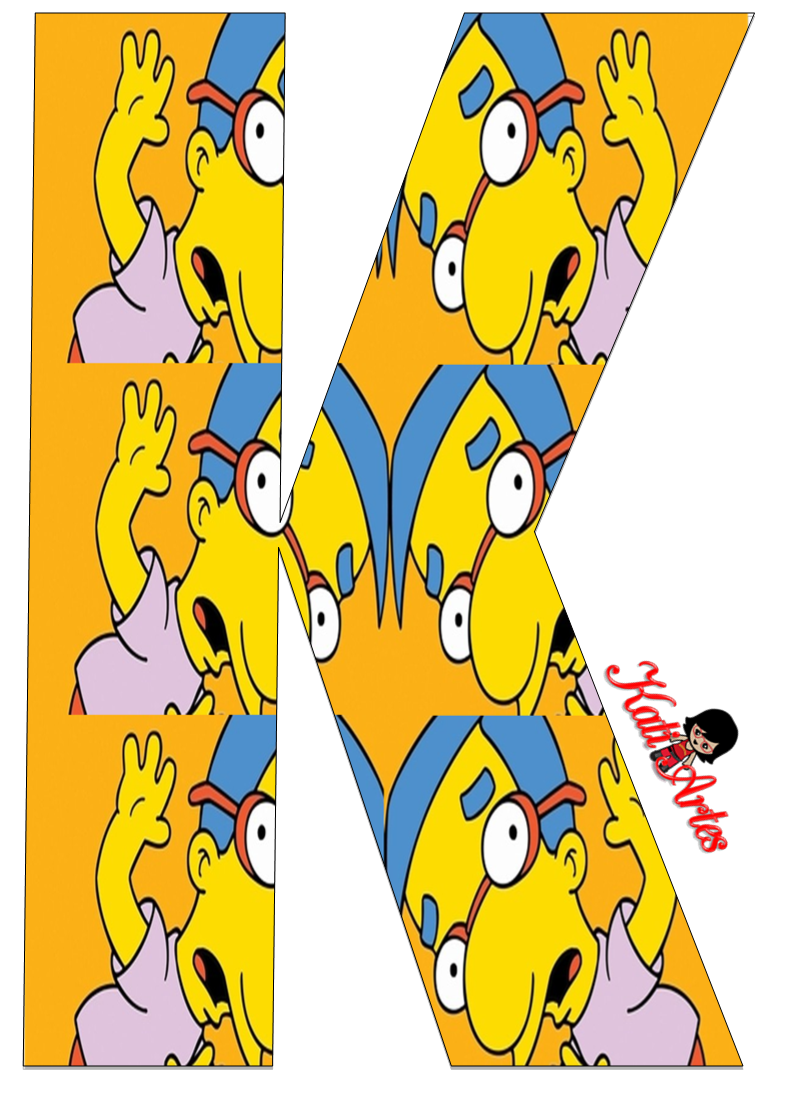 Alfabeto Gratis de Milhouse de los Simpson. - Oh my Alfabetos!