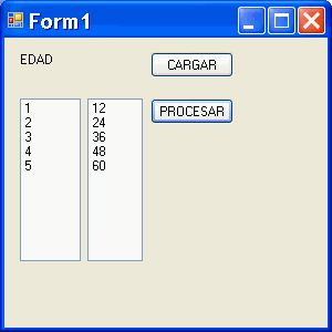 Programacion en Visual Basic: ARREGLO TIPO LISTA