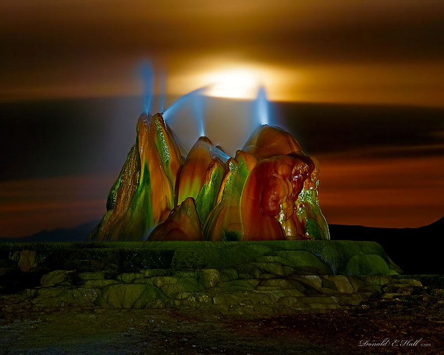 Uniqueness Around The World: Fly Geyser in Nevada, USA