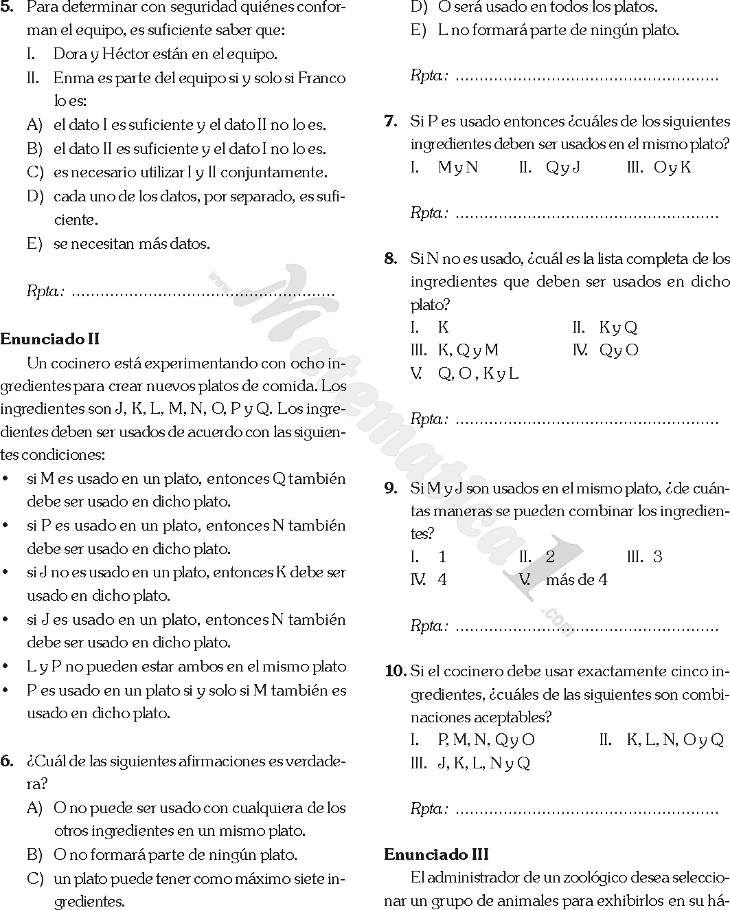 RAZONAMIENTO LÓGICO EJERCICIOS Y PROBLEMAS RESUELTOS EN PDF Y VIDEOS