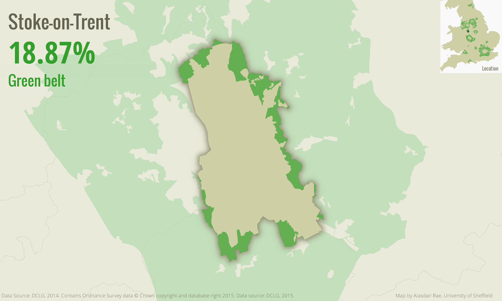 under the raedar: Creating an English green belt atlas