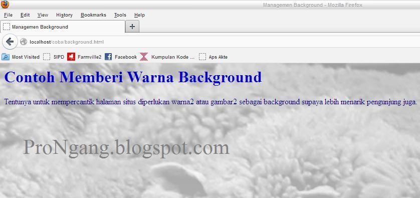 Programmer Nganggur: Materi Ke 4 HTML : Memberi Warna Background atau ...
