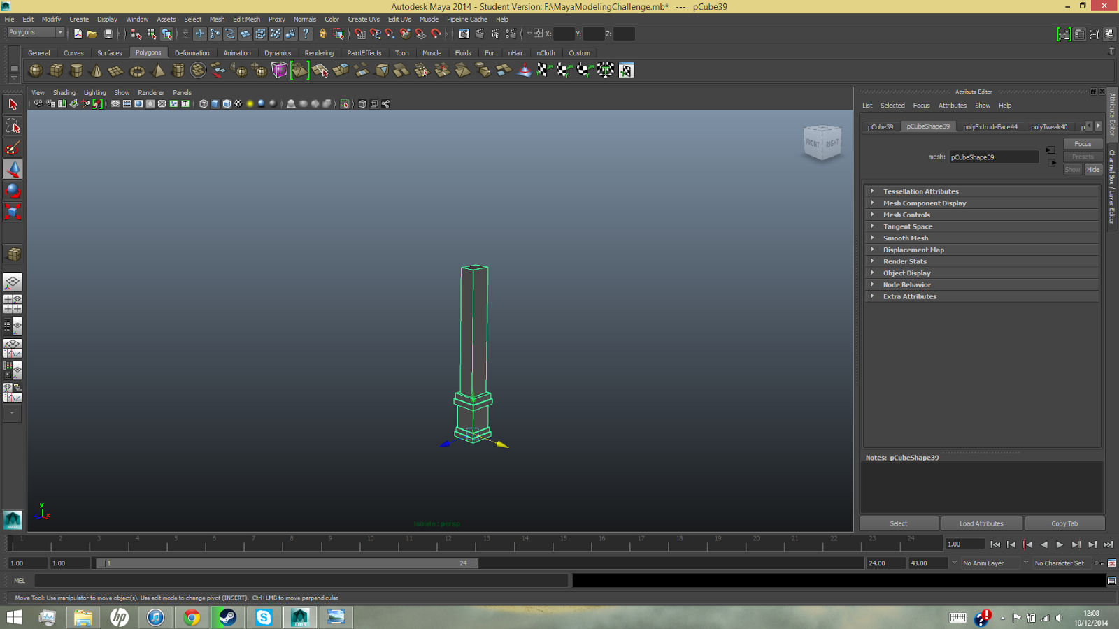 Maya Modelling Challenge - Part 3