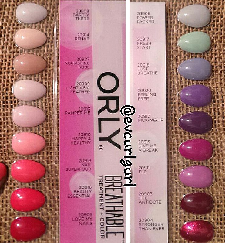 ORLY Breatheable Treatment+Color is available in 18 shades, retails for ...