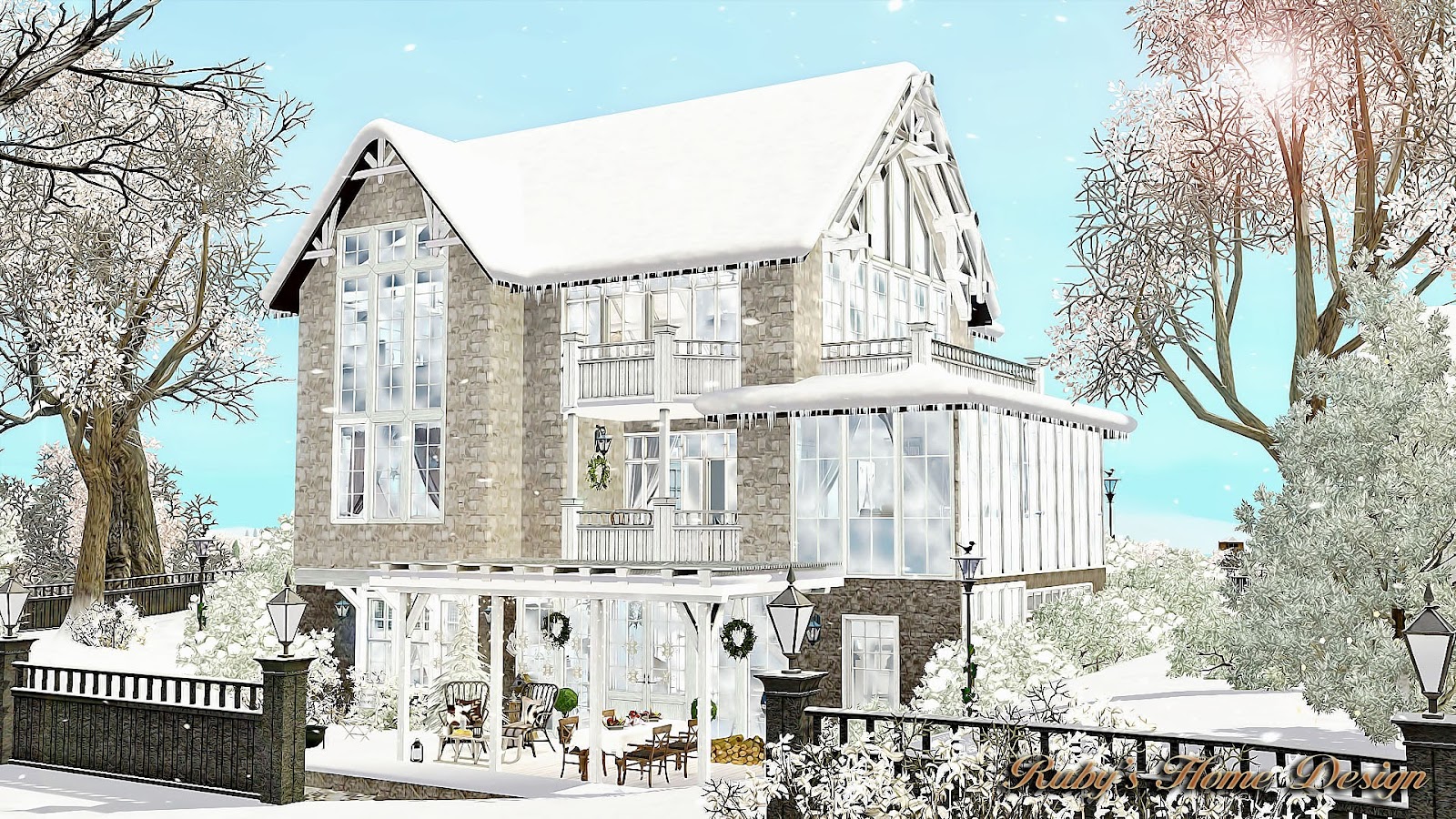 Sims3 Winter Farmhouse 冬之屋 [Ruby Red Sims]