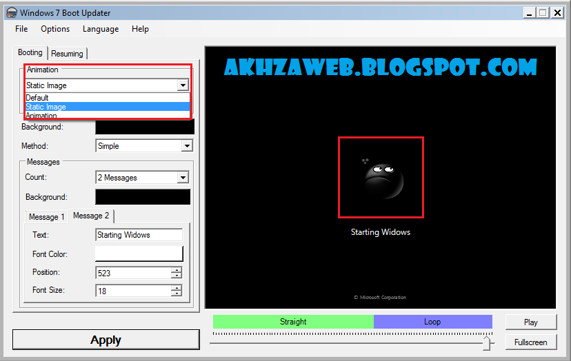 How to change windows 7 boot screen with win7 boot updater - Akhzaweb