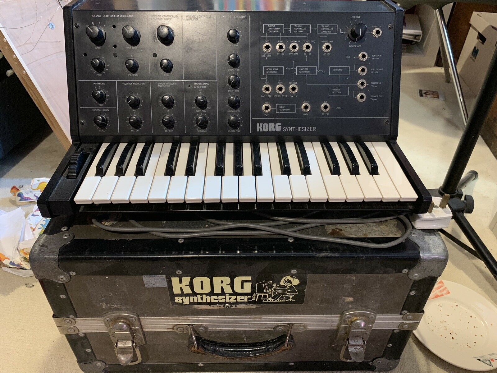 MATRIXSYNTH: Korg MS-10 vintage analogue synth (with hard flightcase ...