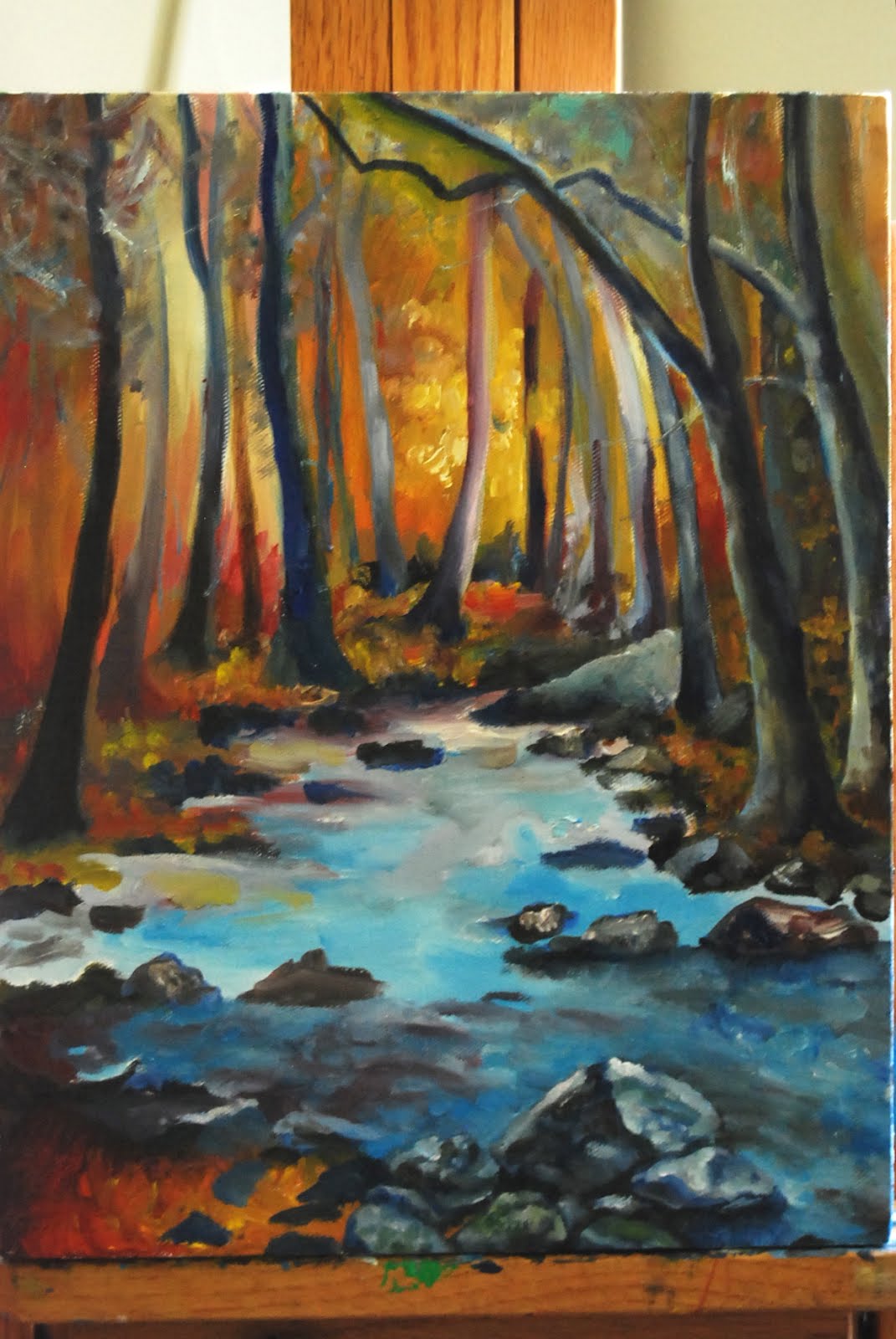 Painting in Trees: Stream Painting in Progress