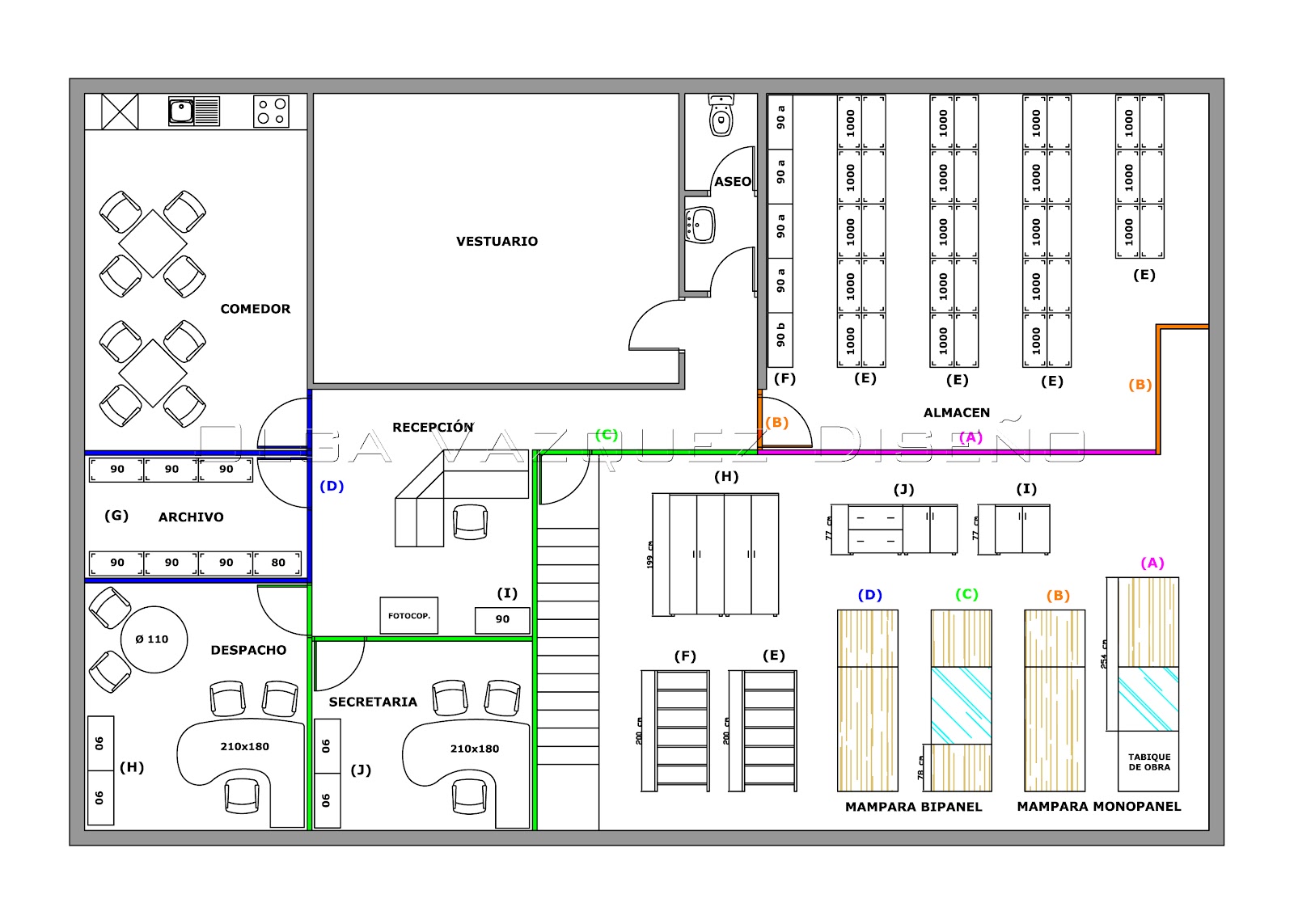 Olga Vázquez Diseño: Plantas de distribución.