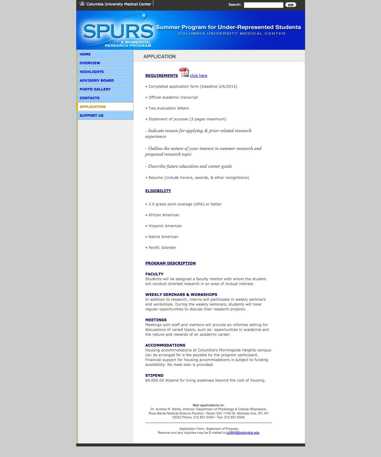 Biomedical Research Pathways: Summer Research Internships