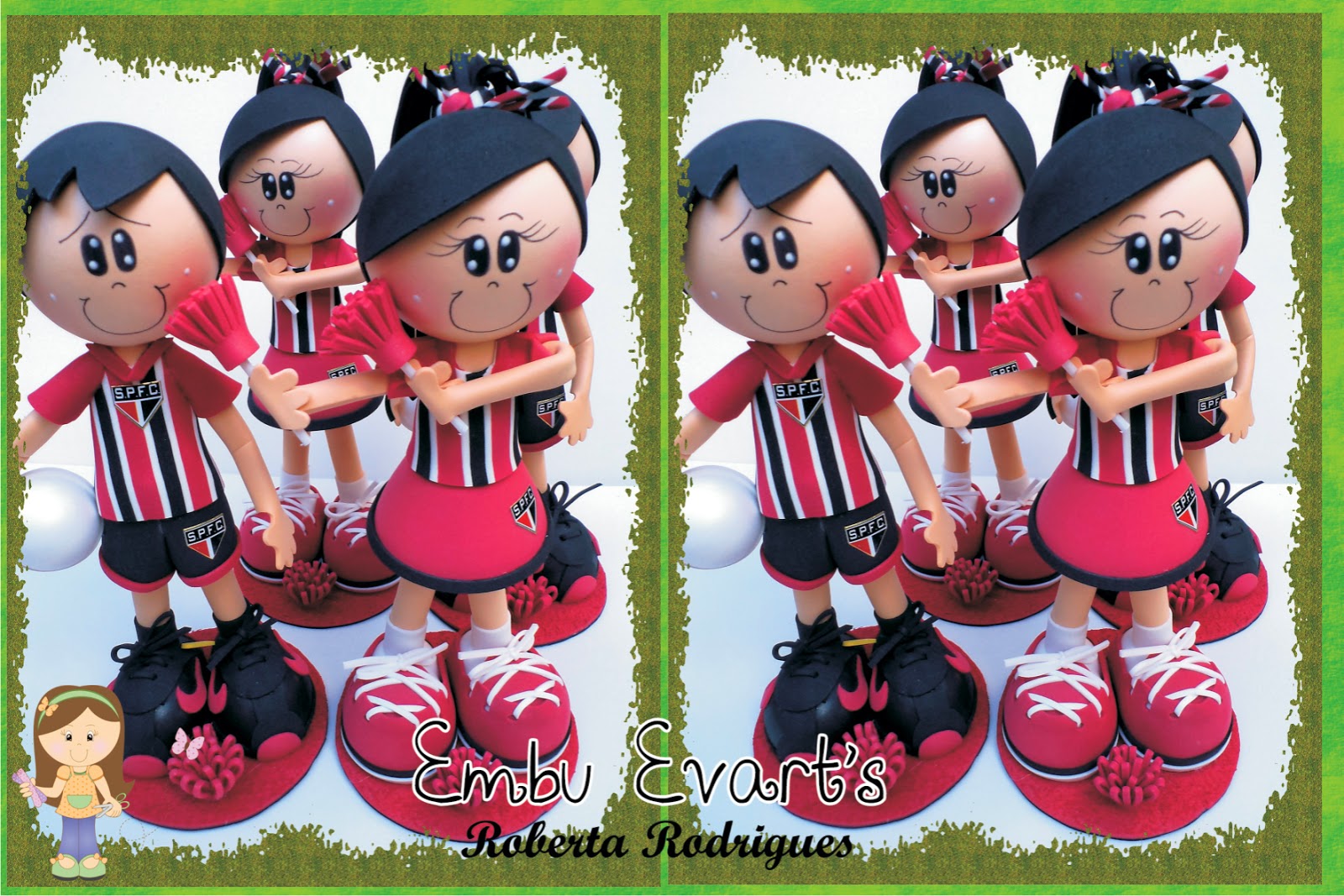 boneco em eva torcedores - Embu EVArt´s