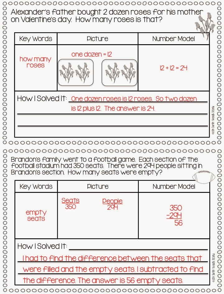 February Word Problems - Surfin' Through Second