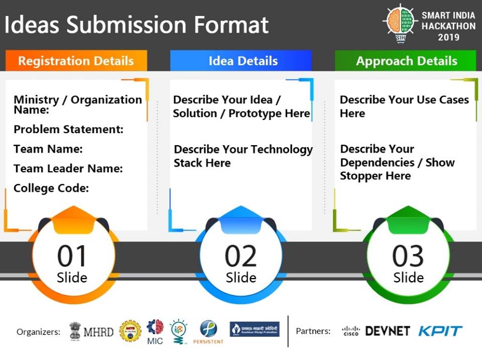 SIH-2019 team formation and ideas submission format