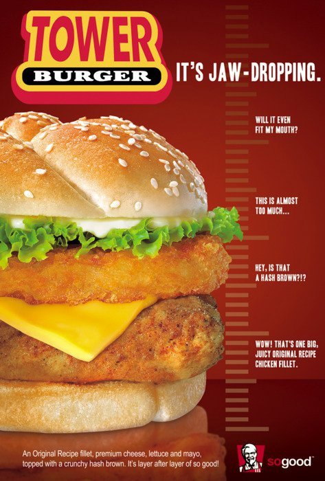 KFC Tower Burger: Its A Tower, And Its Made of Chicken! - Sugarsmile