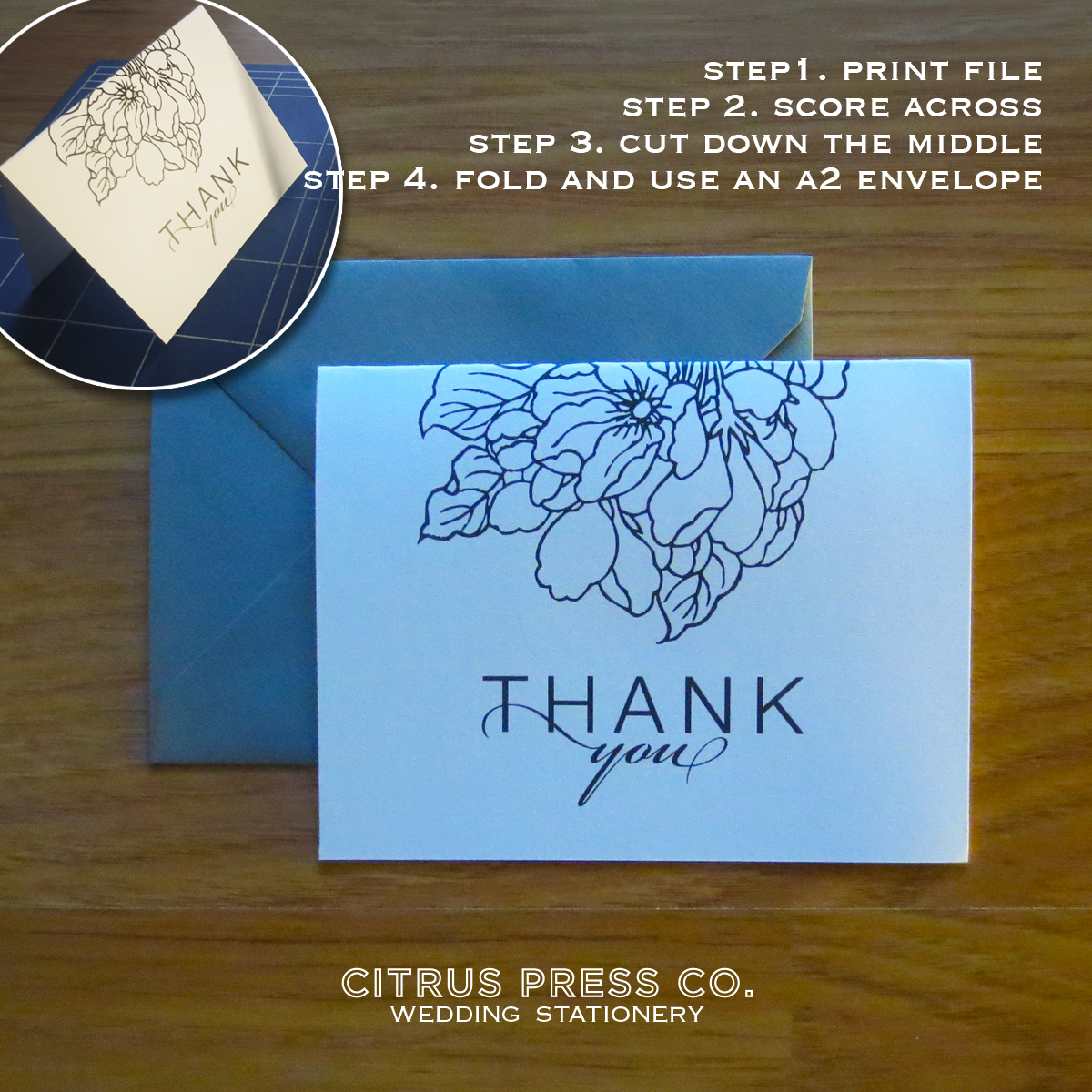 Thank you cards - DO IT YOURSELF STYLE! | Citrus Press Co Invitations