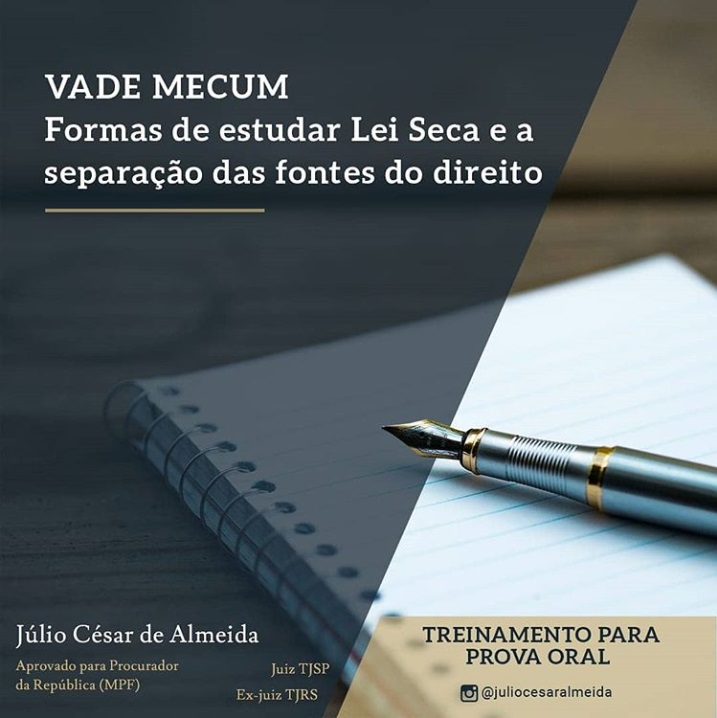 Vade Mecum - Formas de estudar Lei Seca e a separação das fontes do ... Vade Mecum - Formas de estudar Lei Seca e a separação das fontes do ...