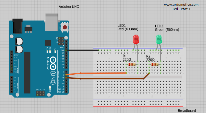 #9 1η Κατασκευή - Arduino LED