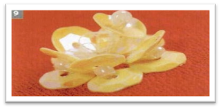 Cara Sulam Payet Bentuk Bunga beserta Gambarnya - Tutorial Sulam Pita