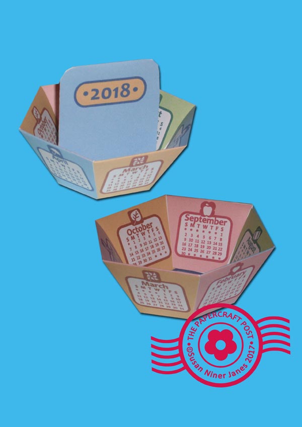 The Papercraft Post: Free 2018 Calendar Bowl