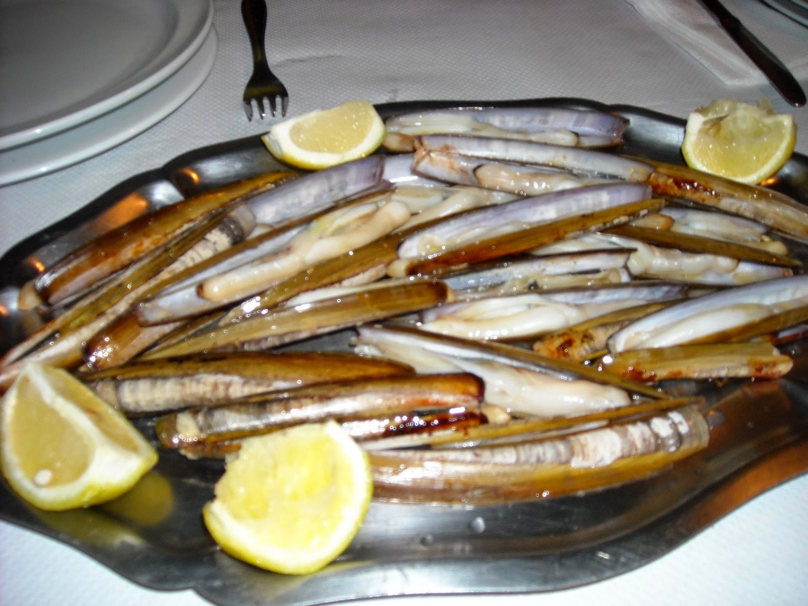 Cocina en Galicia: NAVAJAS A LA PLANCHA
