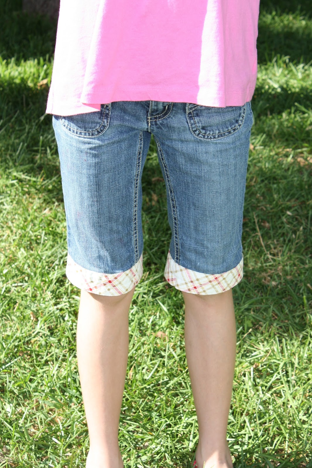 And that's it, a new pair of shorts!