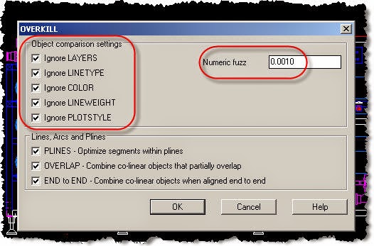 Random Stuff: AutoCAD Overkill command