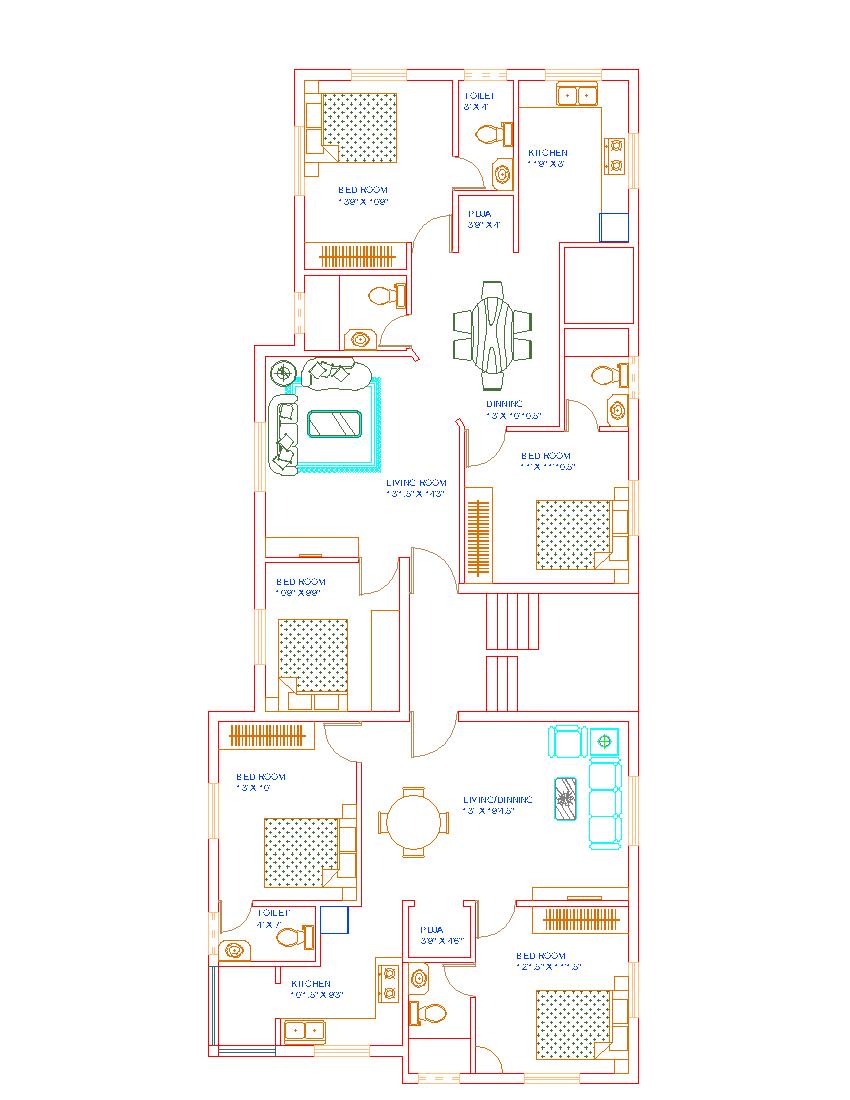 Interior Designer: 2d autocad Drawings