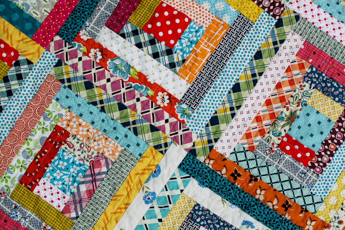 Blue Is Bleu Scrappy Log Cabin Baby Quilt Blue Is Bleu Scrappy Log Cabin Baby Quilt