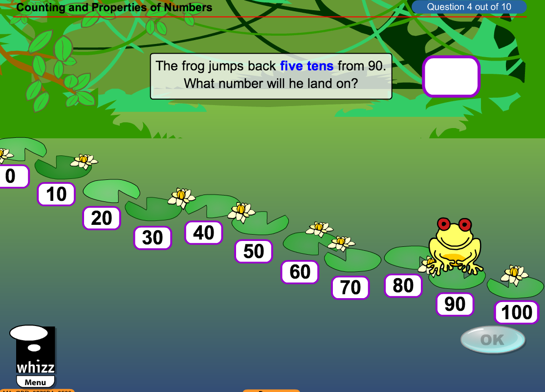 Jane : This is my results on math whizz.