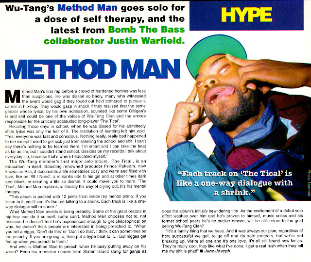 HipHop-TheGoldenEra: Album Review : Method Man - Tical - 1995
