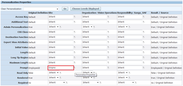 OAF by SSPatil: Personalization in OAF