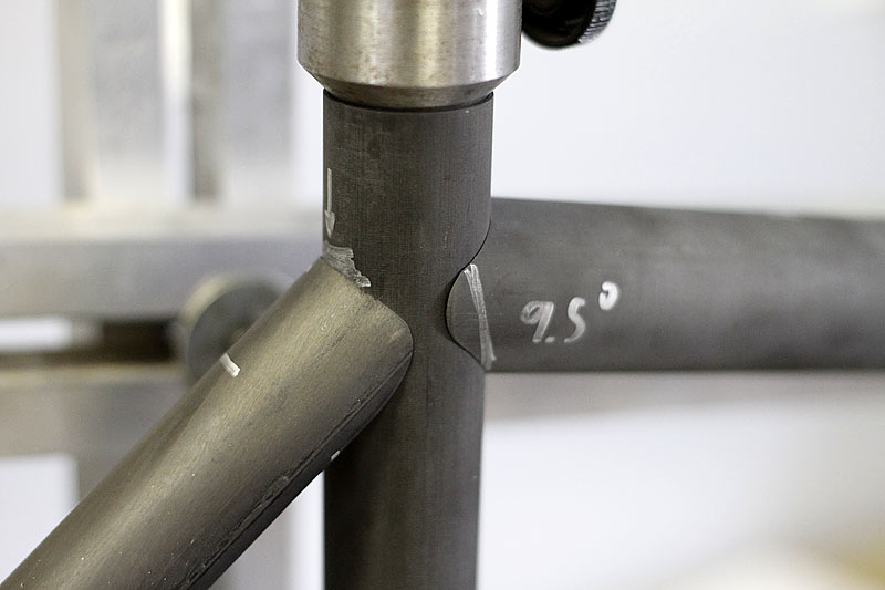 back40 bicycleworks: Chuck's Frame in the Jig