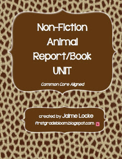 The First Grade Bloom: Non-Fiction Animal Book Project