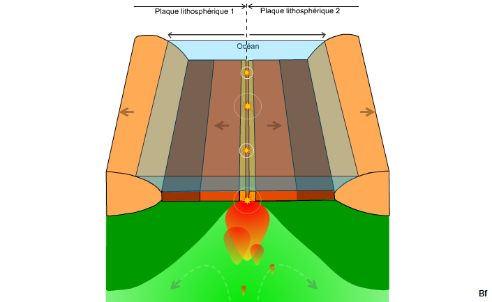 Expansion océanique animation | Biologie en flash