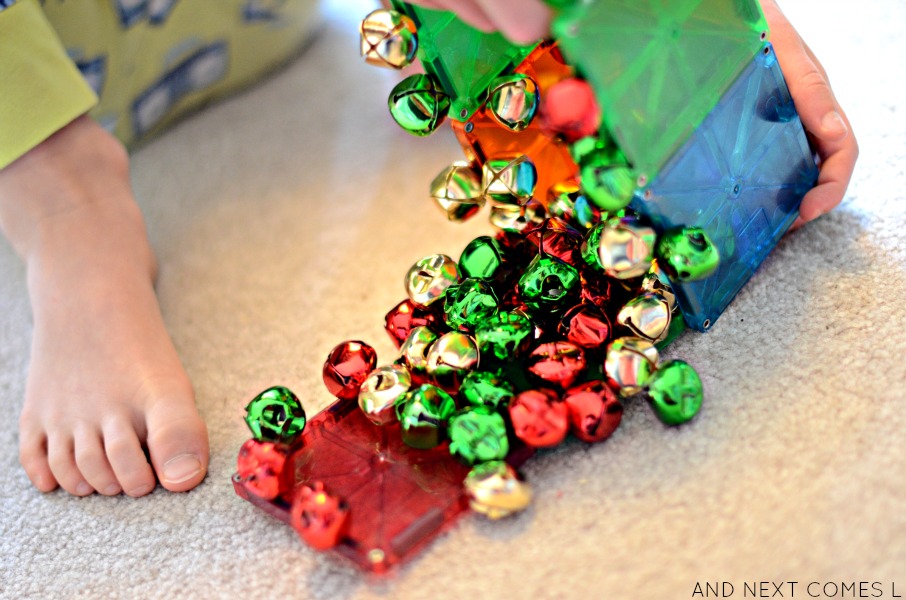 Christmas STEM Activity for Kids with Magna-Tiles & Jingle Bells | And ...