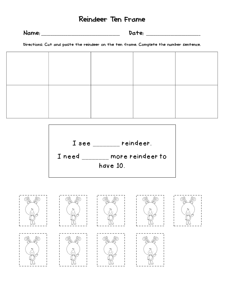 Lovely Literacy & More: Reindeer Math
