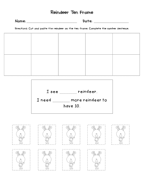 Lovely Literacy & More: Reindeer Math